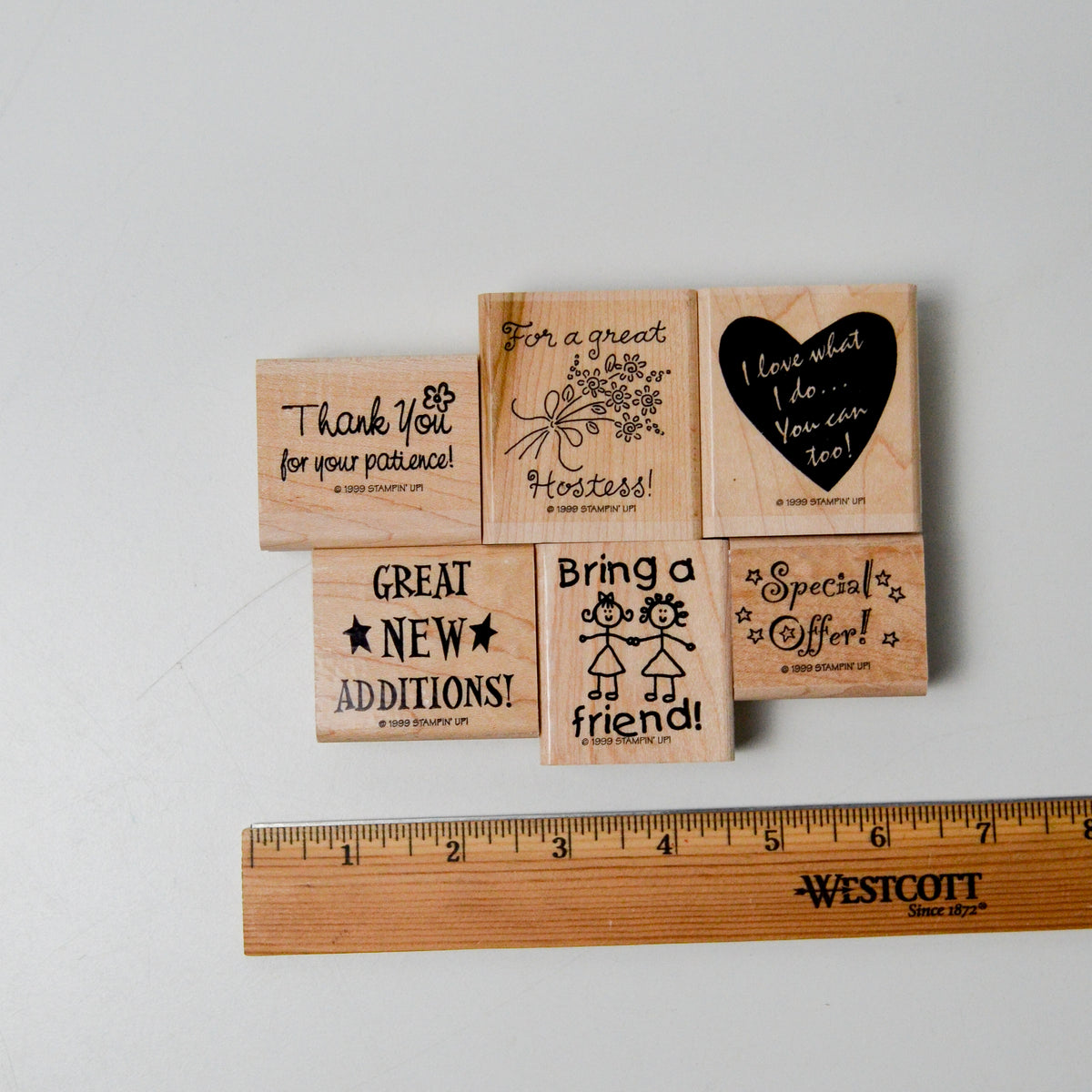 Stampin' Up! Business Memos Rubber Stamps - Set of 6 – Make & Mend