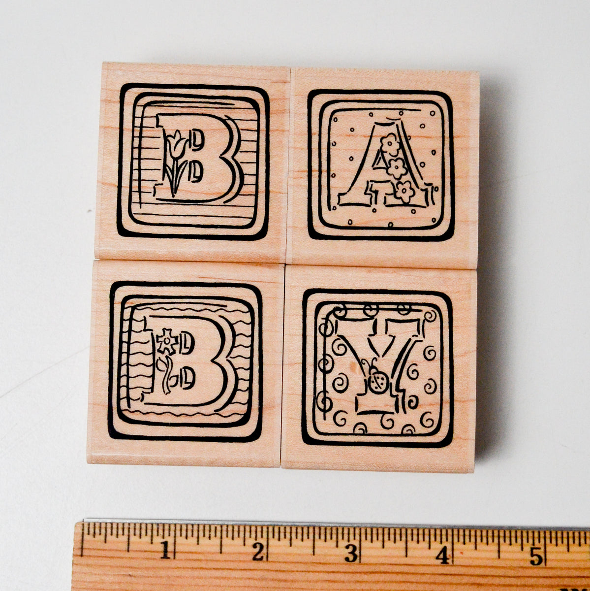 Baby Square Stamps - Set of 4 – Make & Mend