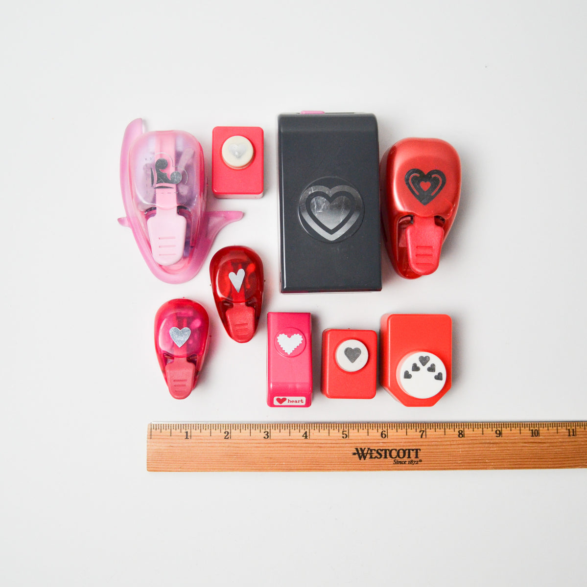 Heart Shaped Paper Punches - Bundle of 9 – Make & Mend