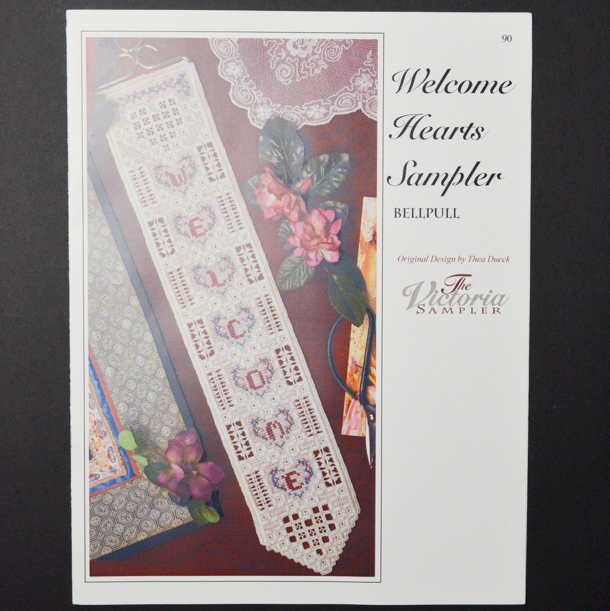 The Victoria Sampler Welcome Hearts Sampler Bellpull Hardanger Pattern ...