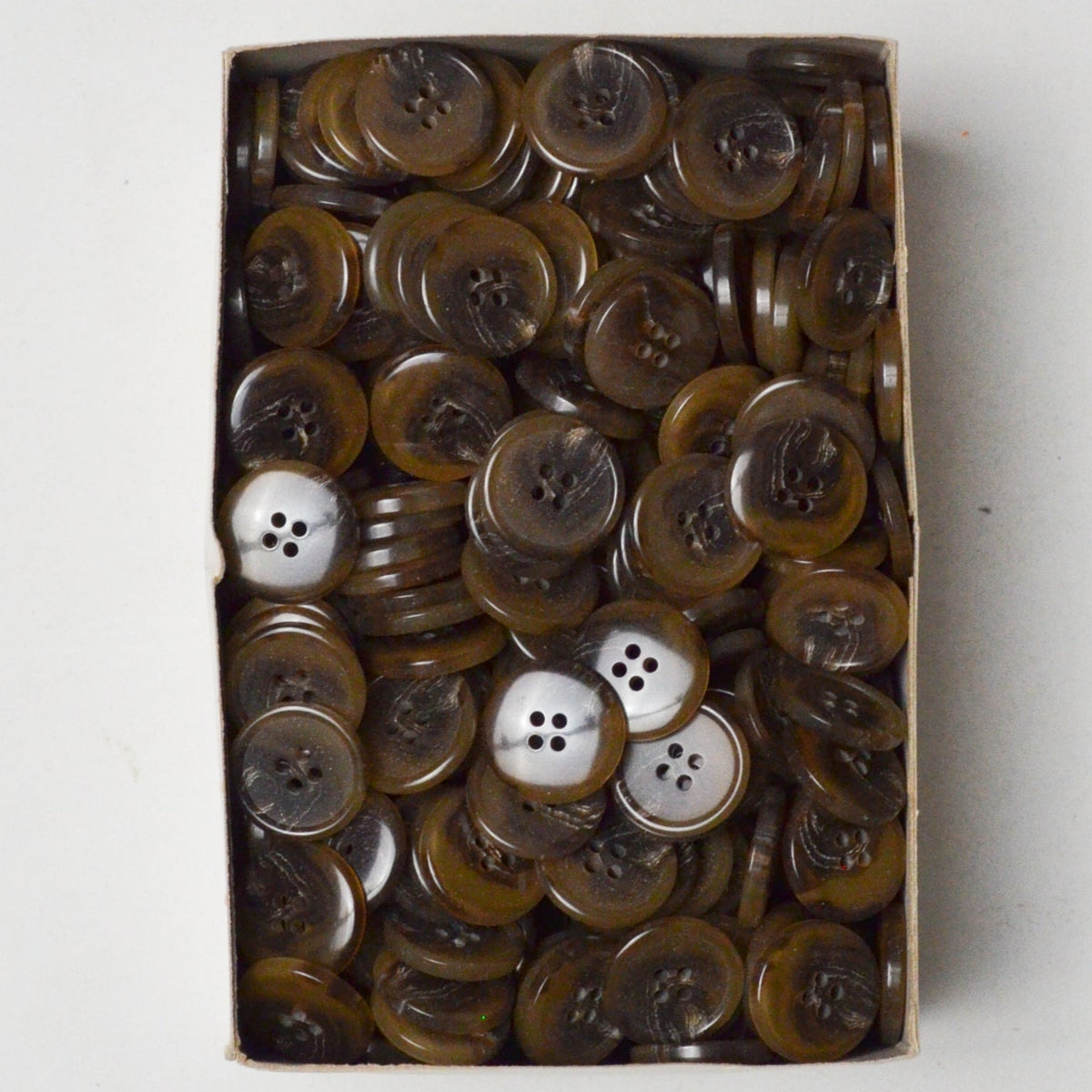 Translucent Brown Four-Hole Tortoiseshell Buttons, Size 34 (7/8 ...