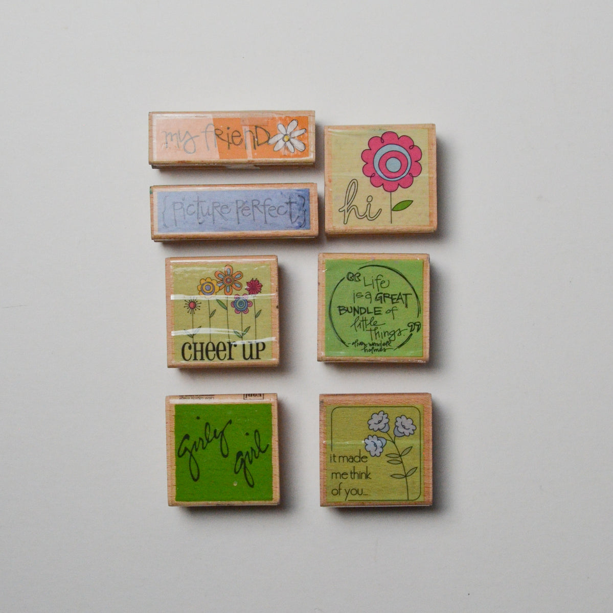 Floral Message Stamps - Set of 7 – Make & Mend